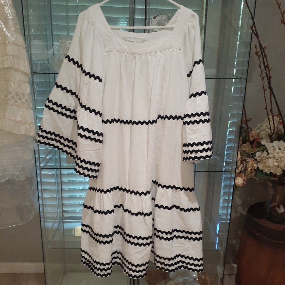 Lisa Marie Fernandez White Ric Rac Dress - Gem